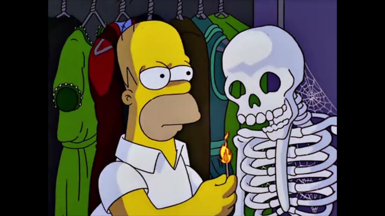 The Simpsons - Homer vs Skeleton - YouTube