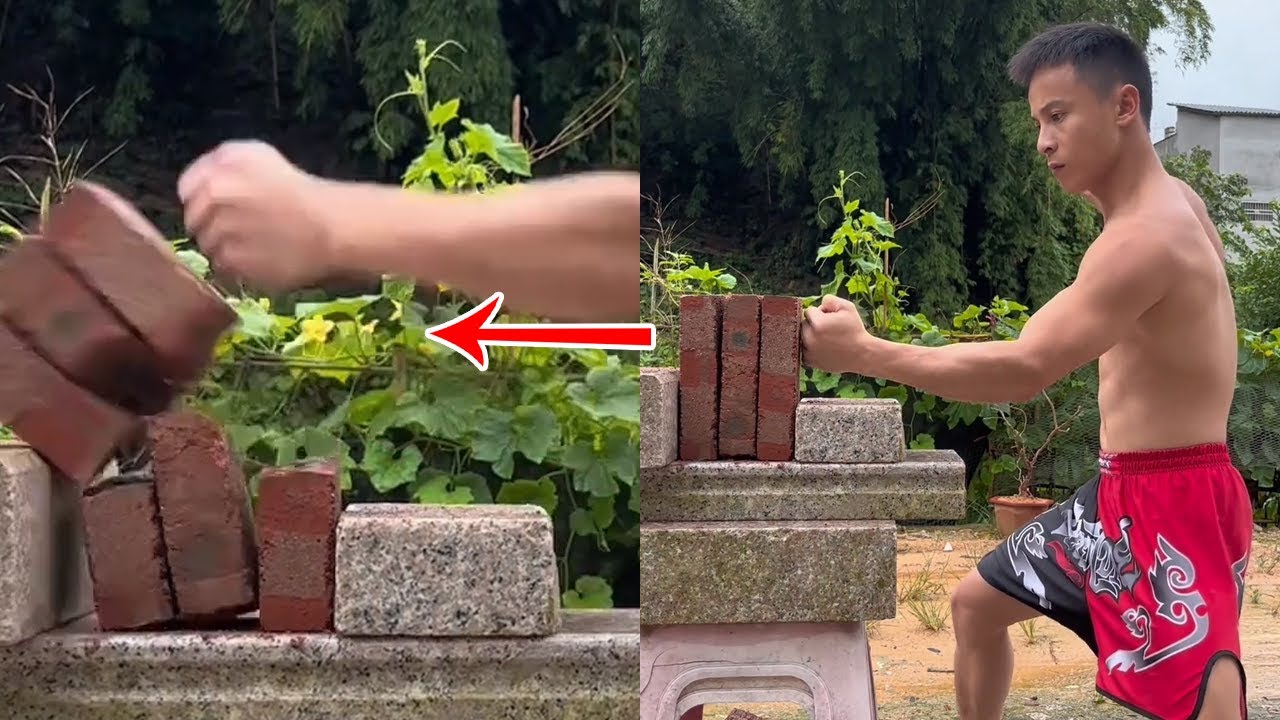 🔥Kung Fu Guy Breaks Three Bricks With One Punch - YouTube
