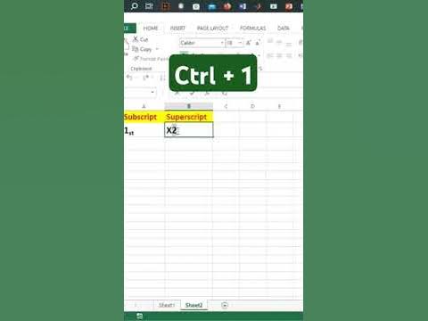 Excel hacks | Subscript | Superscript | Excel tutorial #excel #shorts #viral #youtube - YouTube