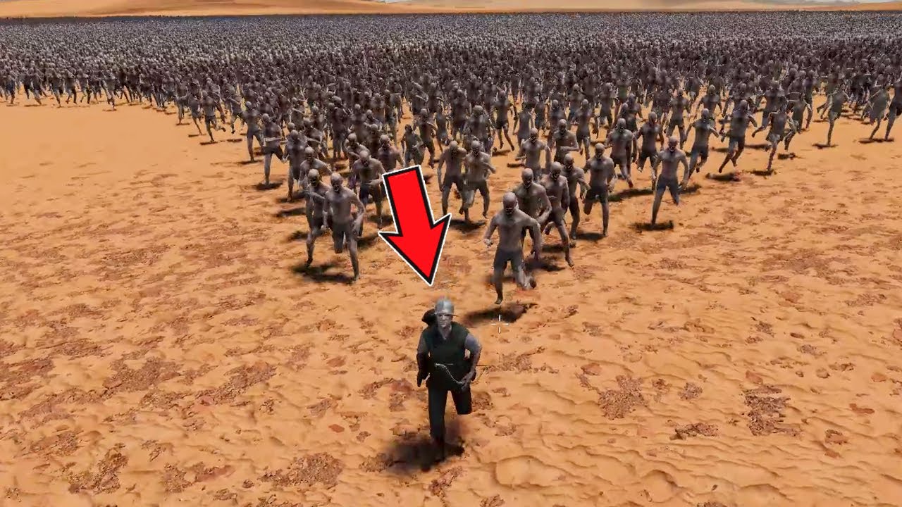 One Man Army Vs 1,000,000 Zombies - YouTube