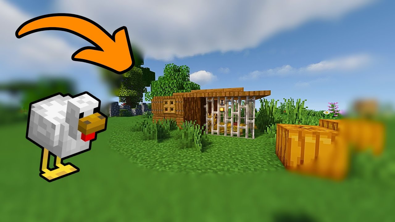 How To Make A Awesome Minecraft Chicken Coop Youtube Automatic Chicken