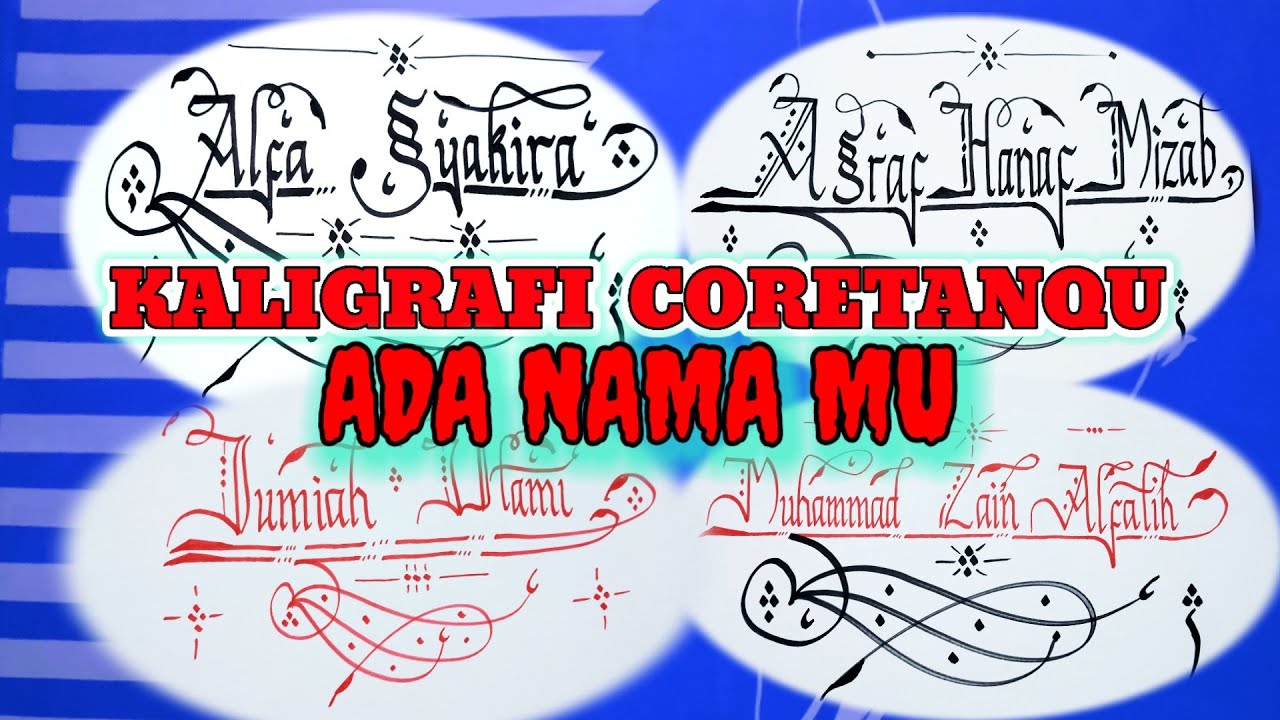 tulisan keren kaligrafi nama | request nama - YouTube
