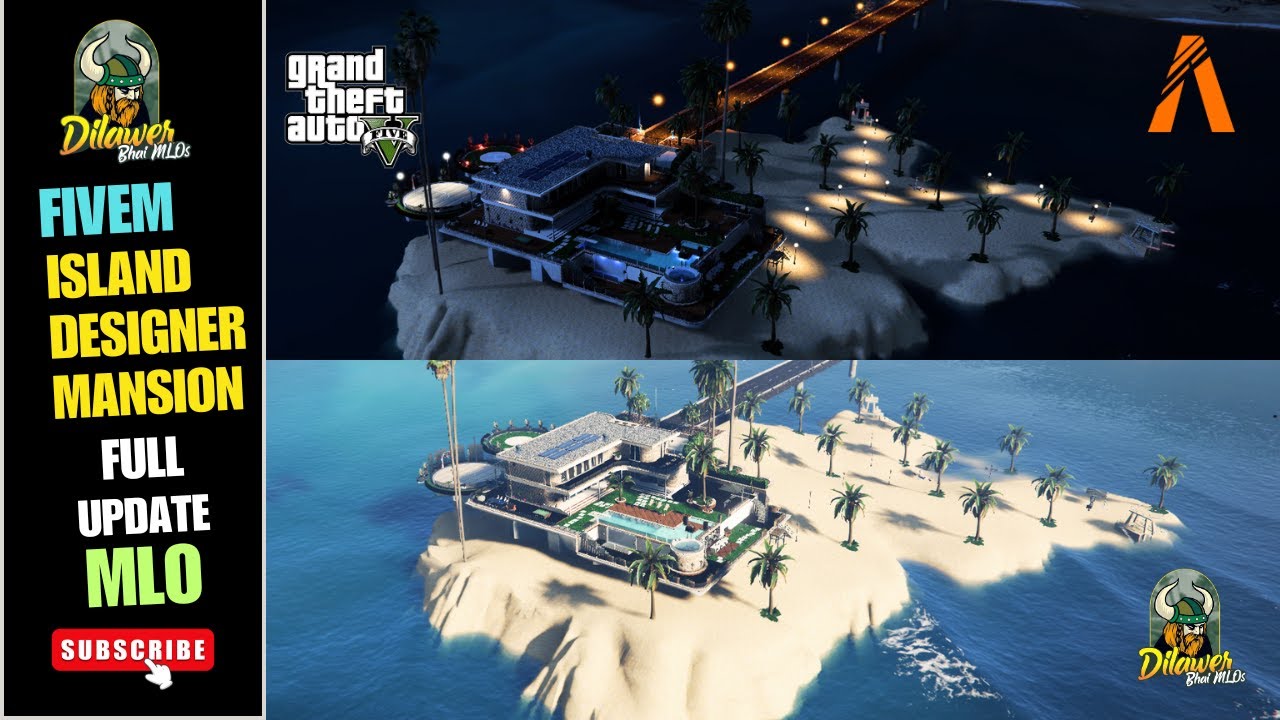 Fivem exploring island Designer mansion full update mlo Fivem gang ...