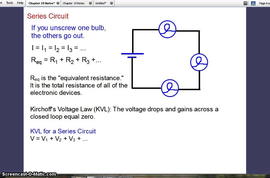 Series Circuit Notes - YouTube