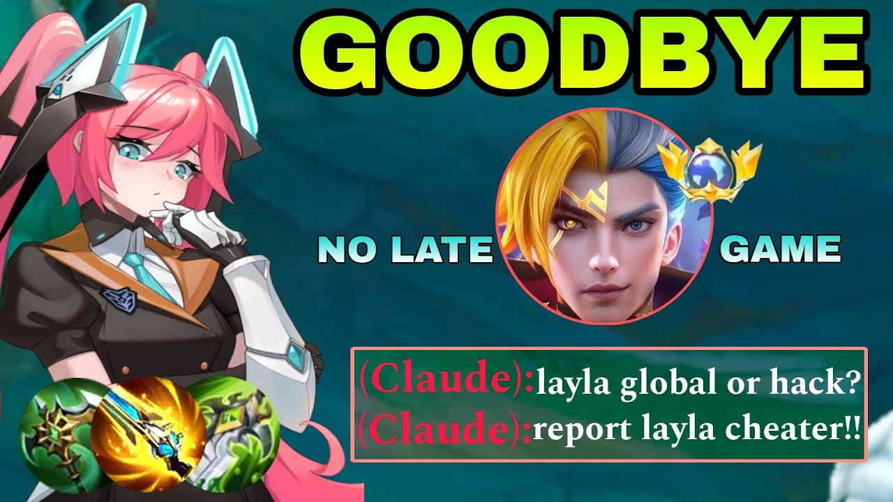 GOODBYE CLAUDE NO LATE GAME🔥!! LAYLA ONE SHOT BUILD AND EMBLEM IS ...