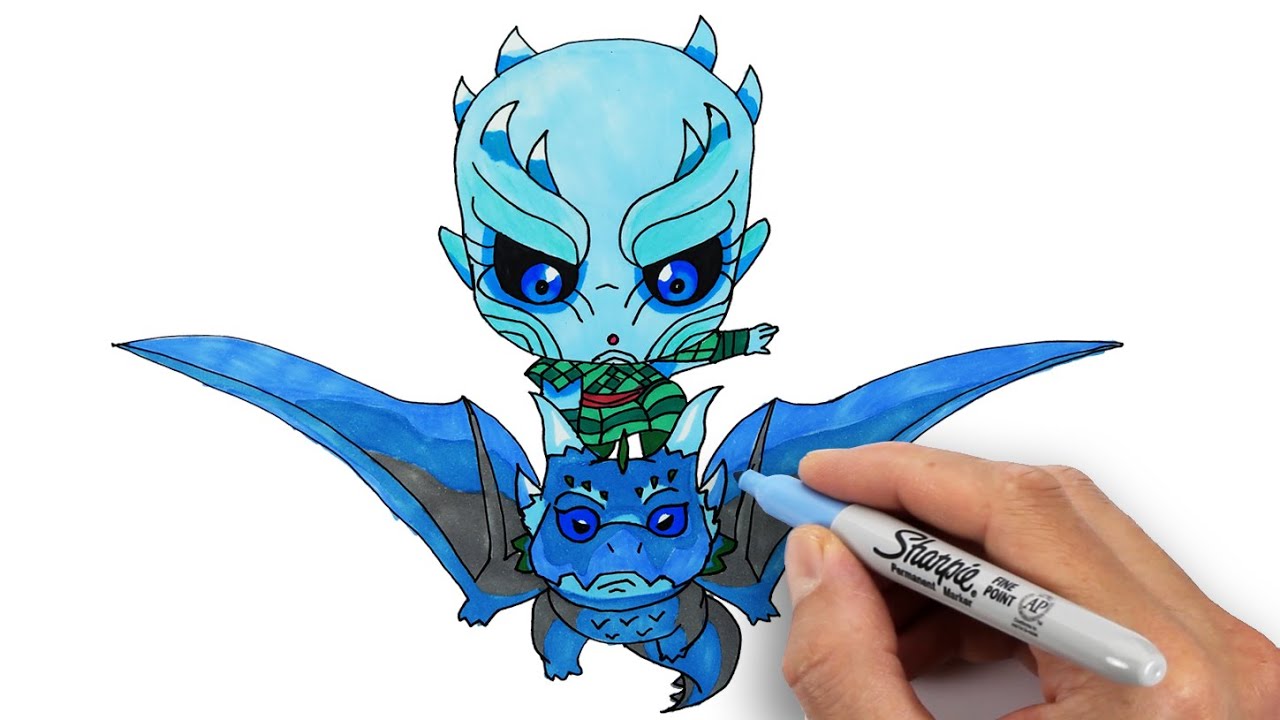 Night King & Dragon (Viserion)| Game of Thrones | GOT Drawing and ...