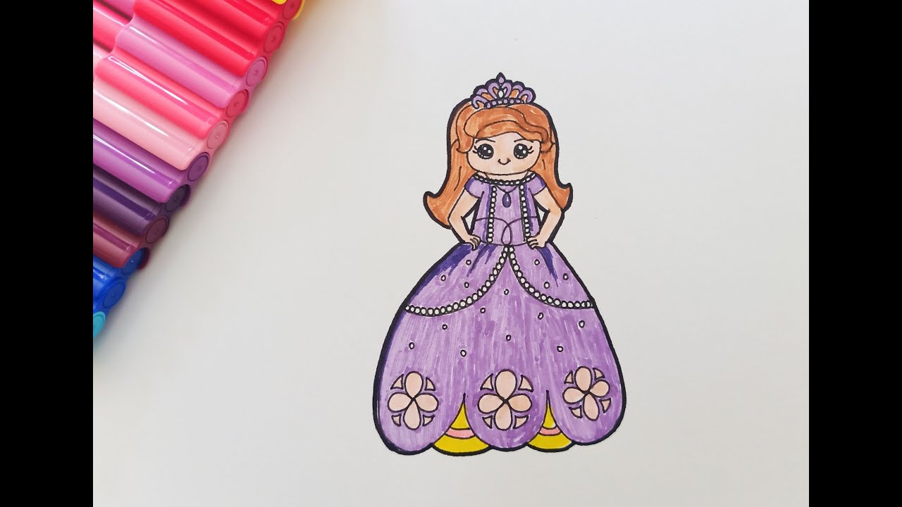 Drawing Princess Sofia The First - EASY - YouTube