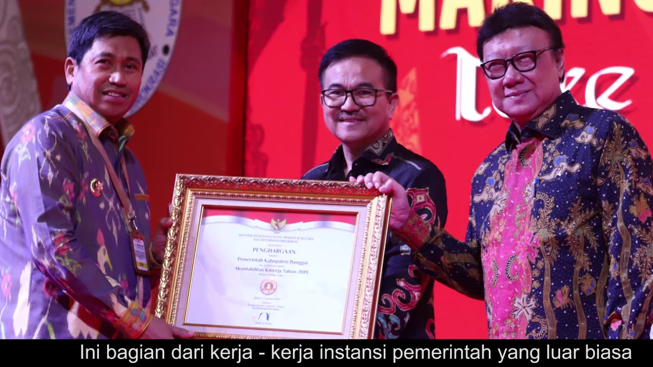 Kabupaten Banggai Mendapatkan Nilai A Di SAKIP Award 2019 - YouTube