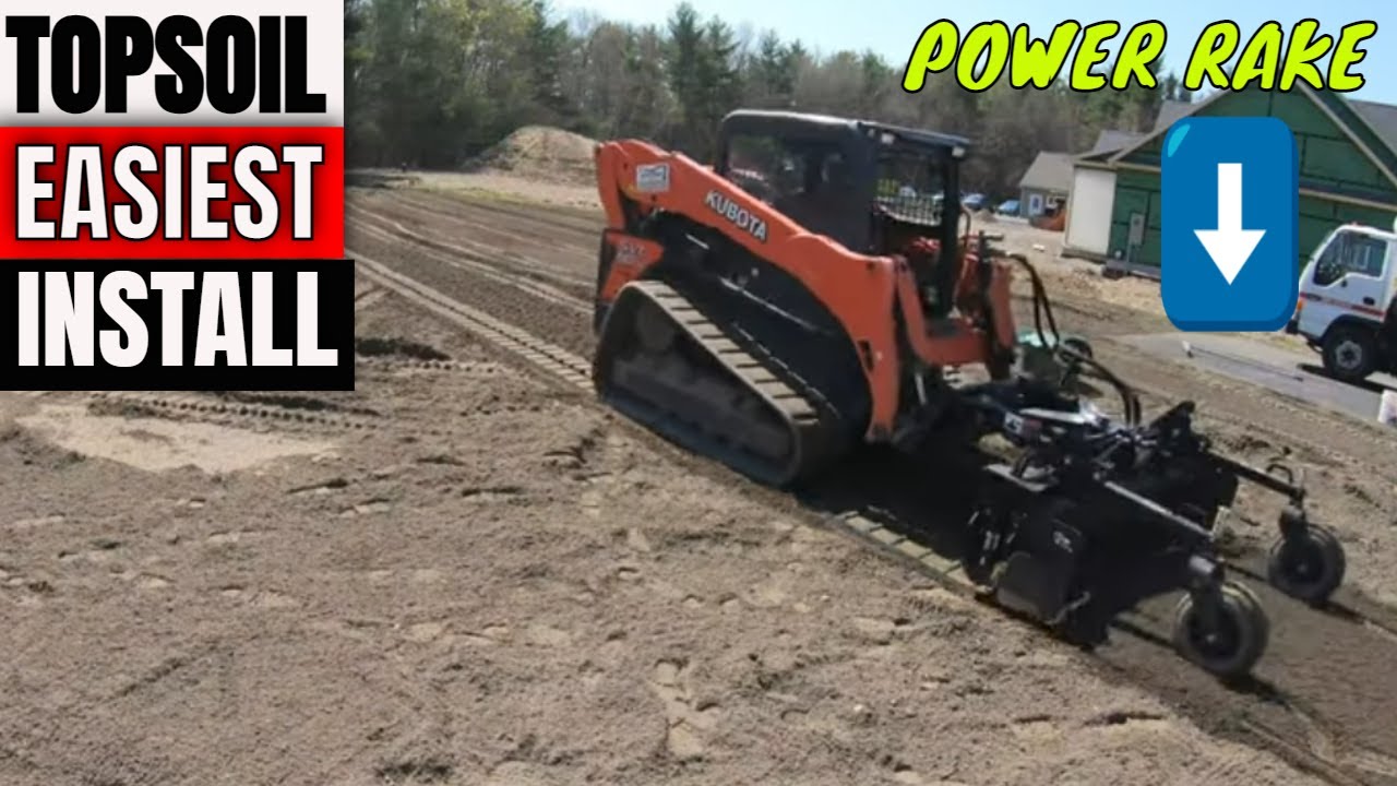 NEW Lawn install with Harley Rake & Kubota SVL90-2 Skid loader ...