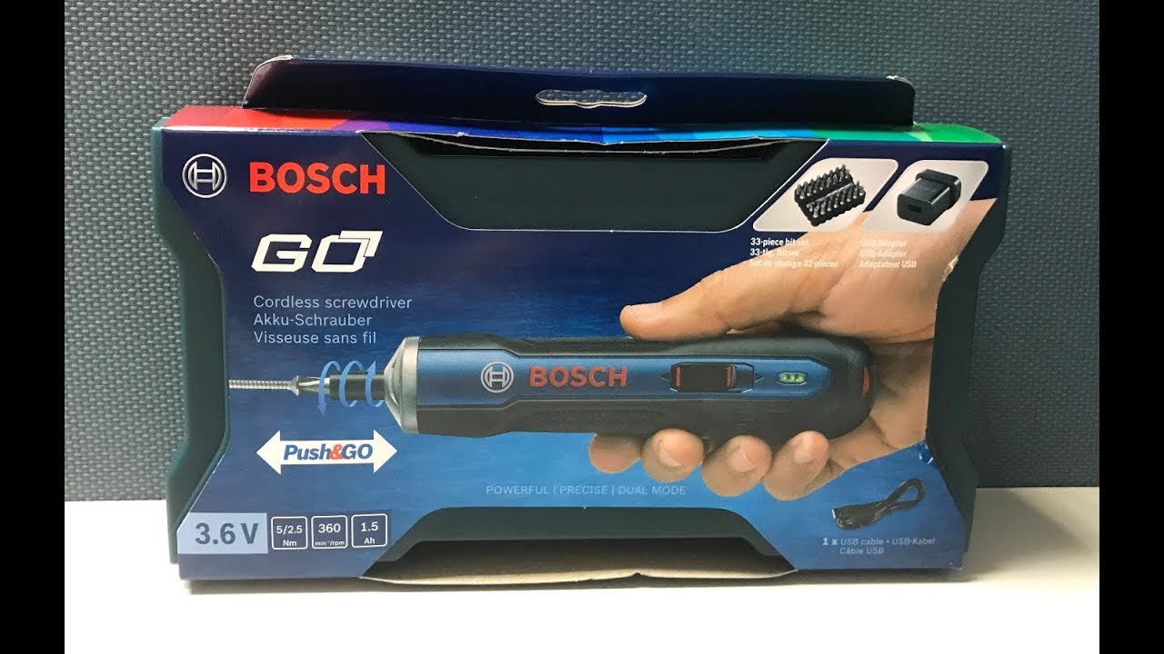 Bosch Go Kit Professional 3.6Volt Cordless Screwdriver Unboxing and ...