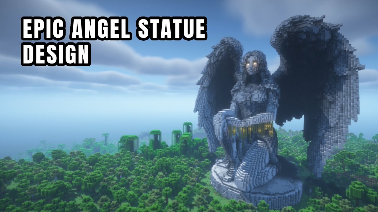 Epic Angel Statue in Minecraft! - YouTube