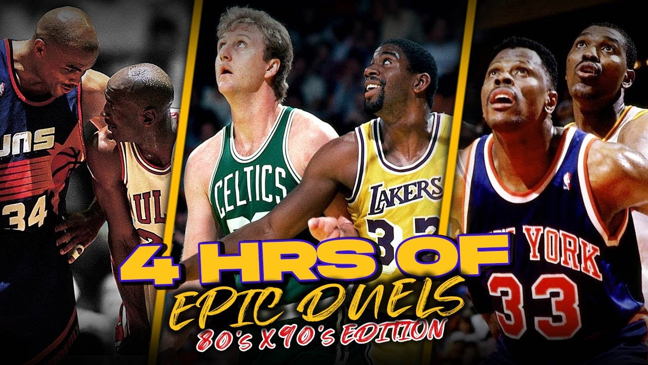 4 Hours Of LEGENDARY 80's x 90's NBA Playoffs Duels 😤 - YouTube