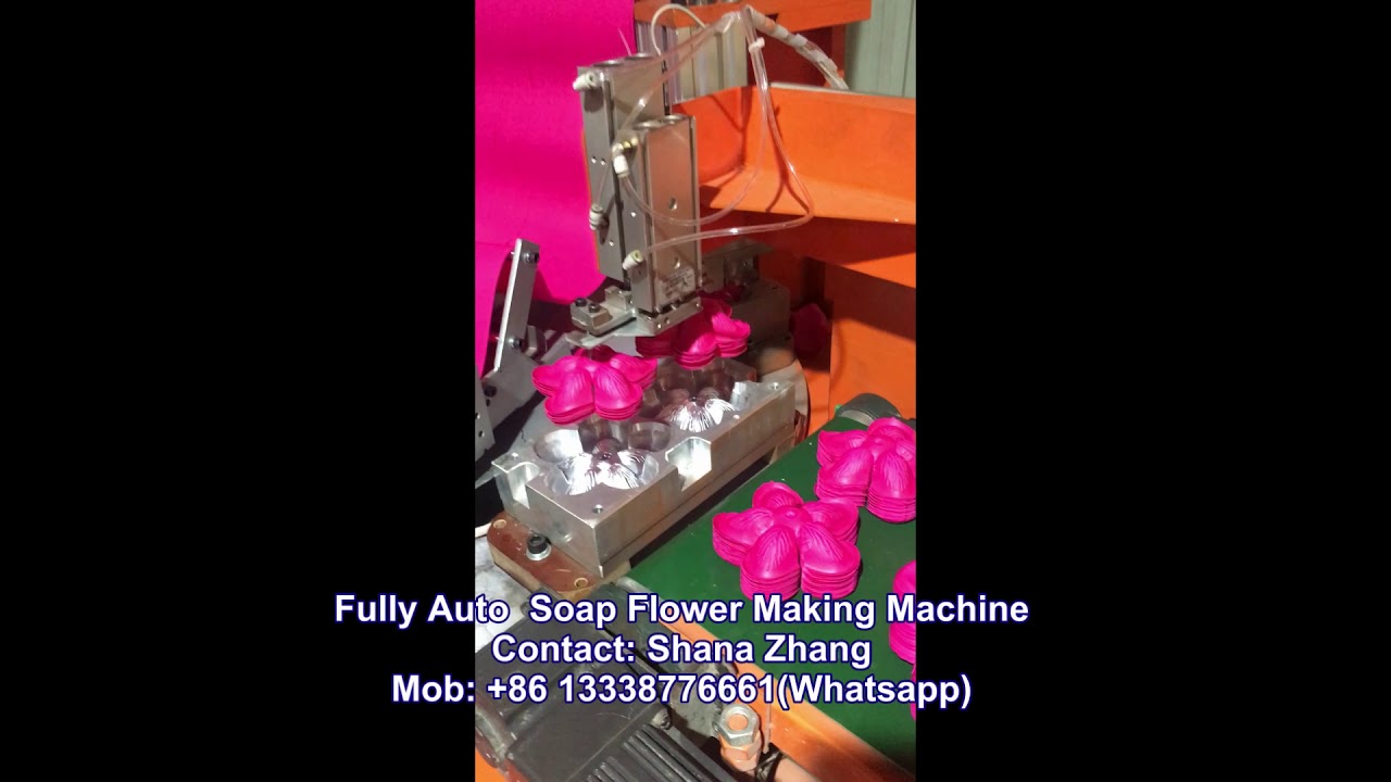 Fully automatic soap flower making machine - YouTube