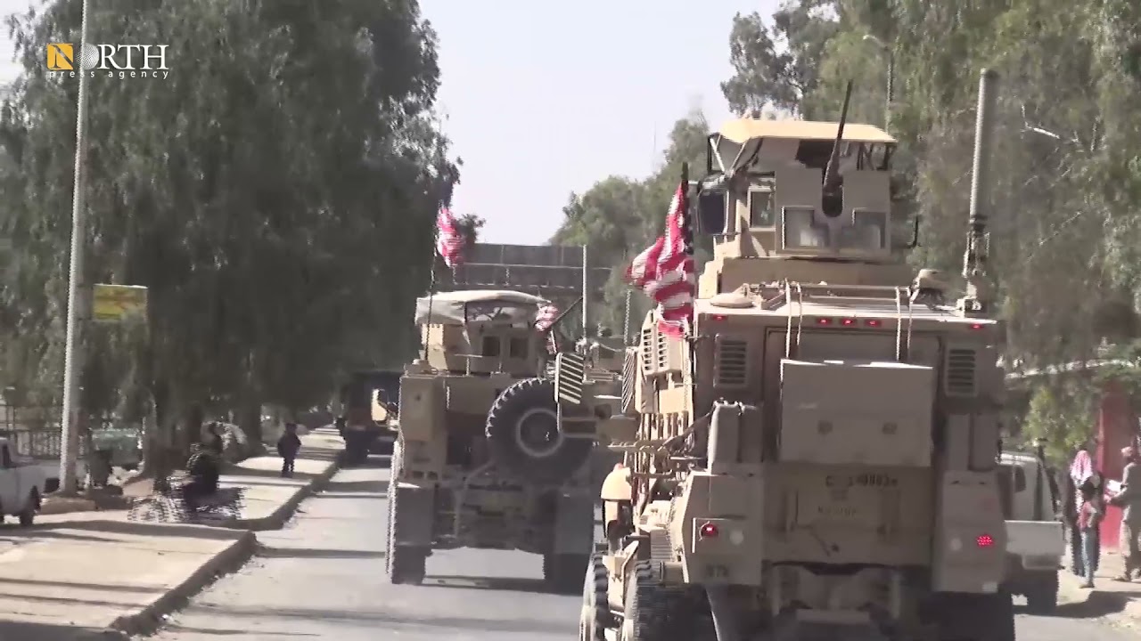 US vehicles on M4 Highway, north of Hasakah, northeastern Syria – North ...