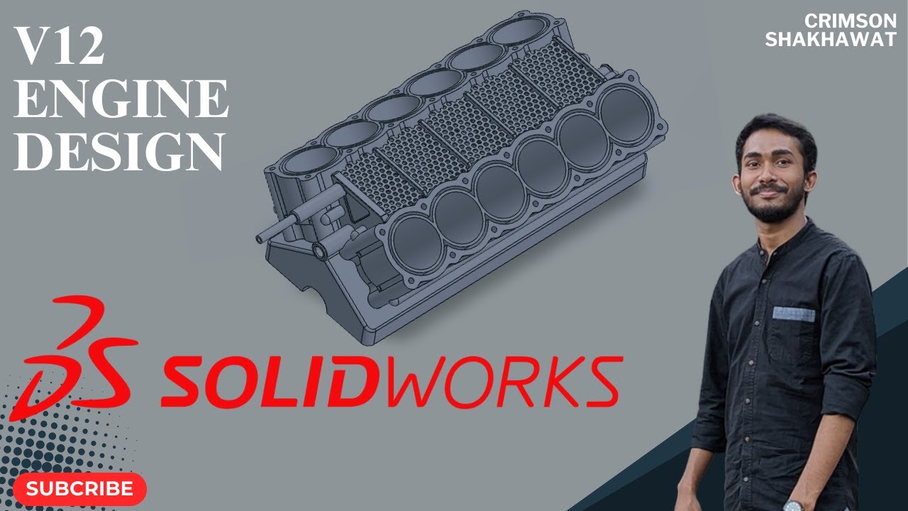 1. Cylinder Block Design Solidworks || Step by Step Tutorial by ...