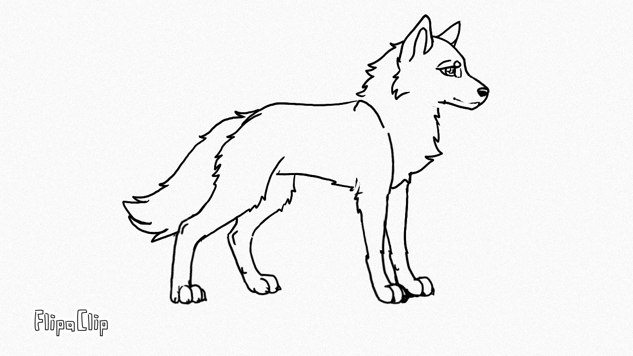 Idle wolf animation - YouTube