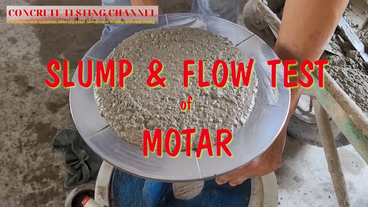 Slump & Flow test of Motar - YouTube