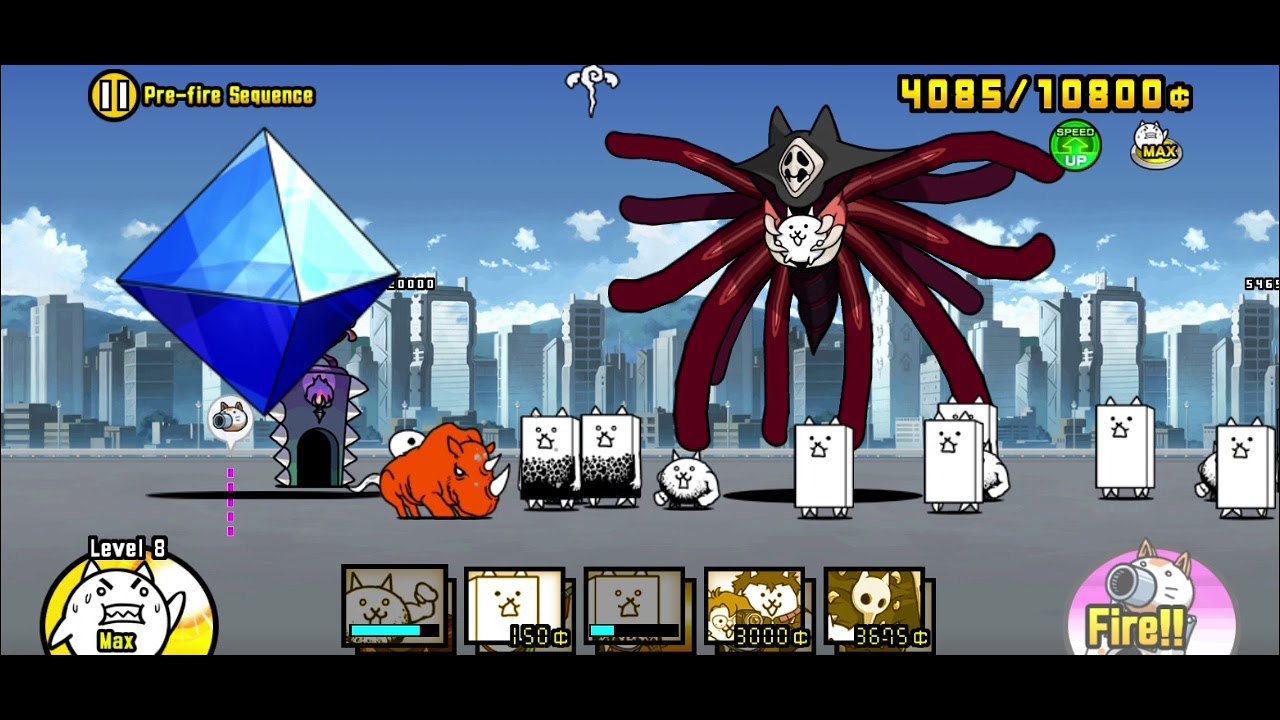 The 6th Angel vs The 4th and 10th Angel. (Battle Cats) - YouTube