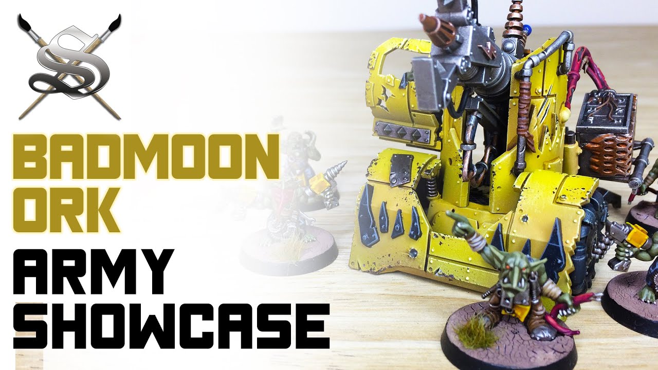 Ork Badmoon Warhammer 40k Army Showcase (w/ Gretchins / Grots, Flyers) by Siege Studios - YouTube