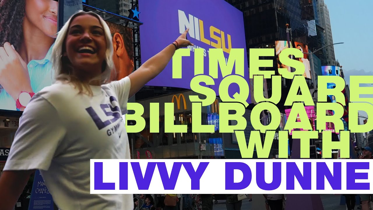 Livvy Dunne on the BIGGEST Billboard in Times Square | NIL Launch ...