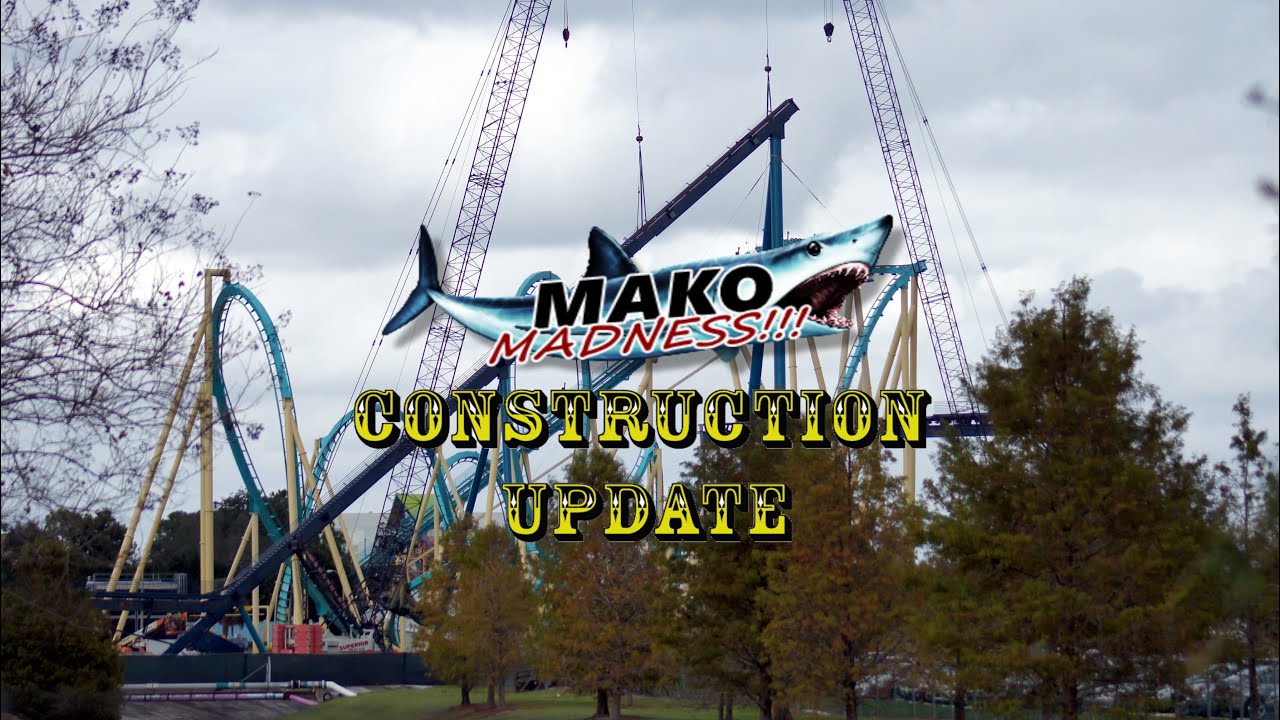 SeaWorld Orlando Mako Construction Update 12.21.15 Lift Almost Complete ...
