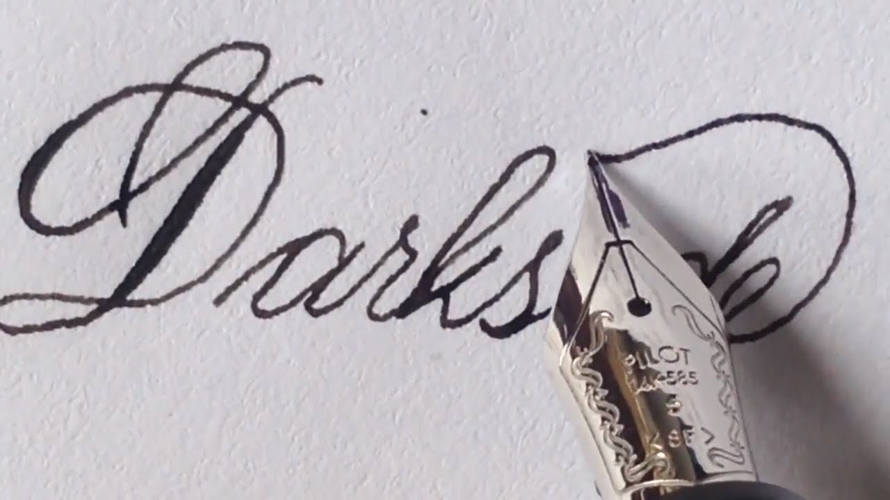 satisfying fountain pen writing || flex fountain pen writing || cursive ...