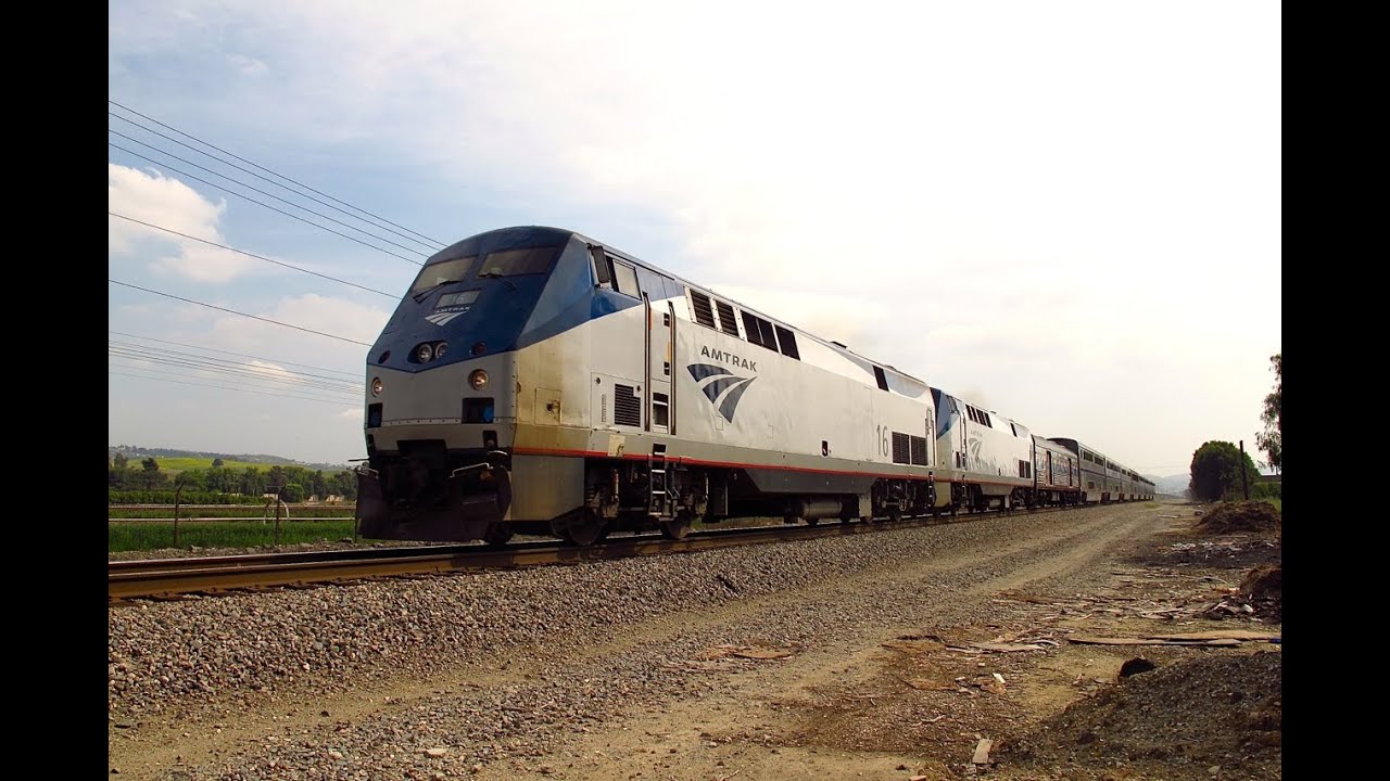 Goodbye Amtrak "Daylight" Sunset Limited Train #2 in Los Angeles - YouTube