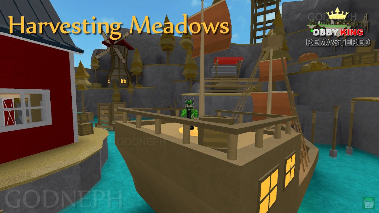 Harvesting Meadows {Roblox Obby King Remastered} - YouTube
