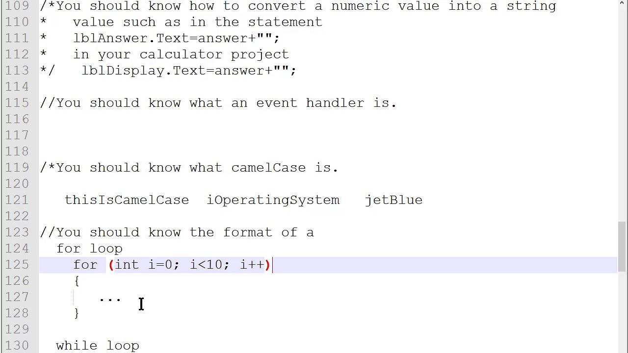 Intro to CS S1 Final Exam Review - YouTube