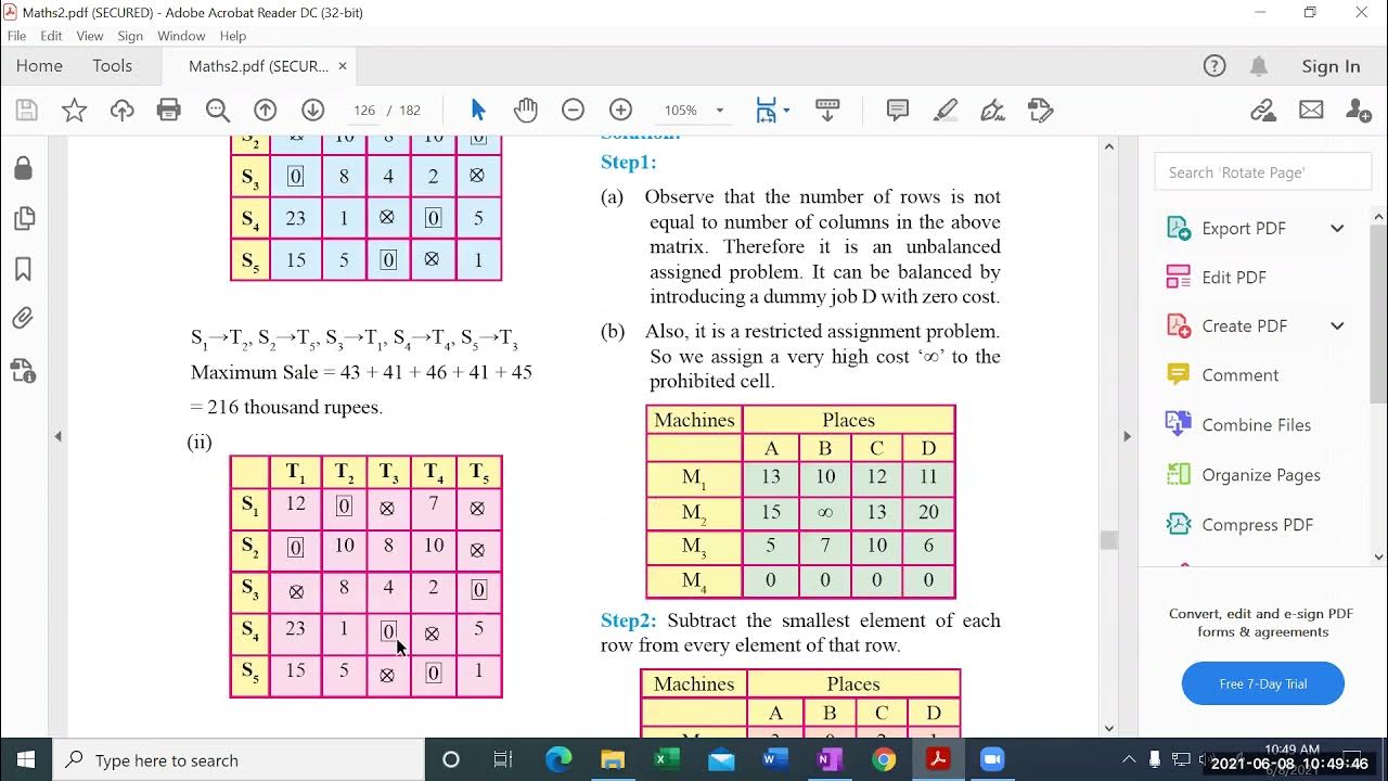 Assignment Problem and sequencing Part-1 - YouTube