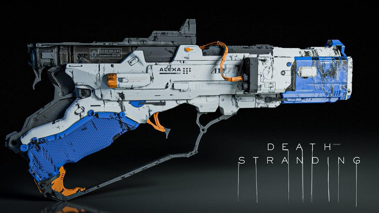 Death stranding style weapon design - 3Dcoat&Blender - YouTube