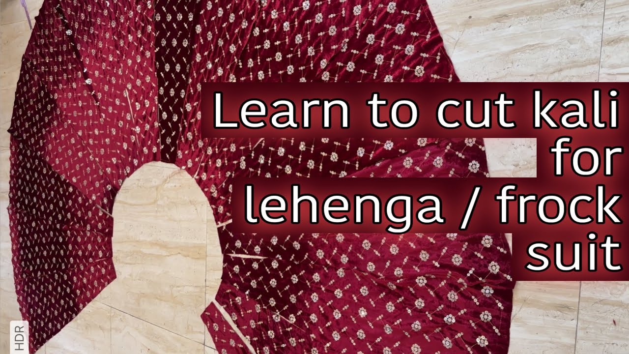 lehenge ke liye kali cut karna sikhe | How to cut panel lehenga - YouTube