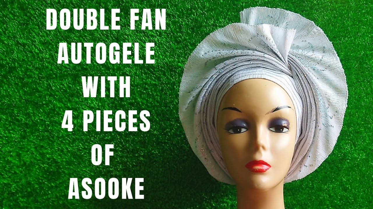 How to make Double Fan Autogele #turban#howtotiegele#turbantutorial ...