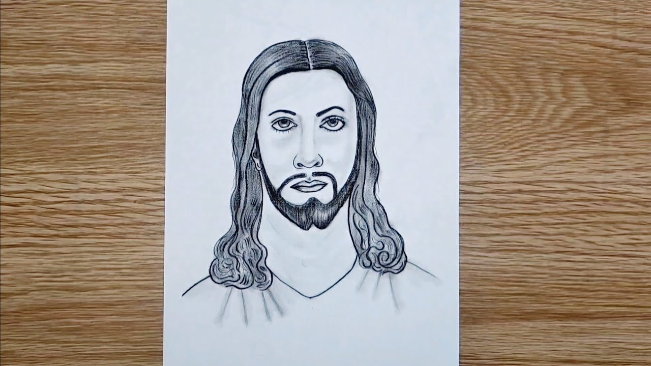 How to draw Jesus Christ || Jesus drawing || Easy drawings step by step ...