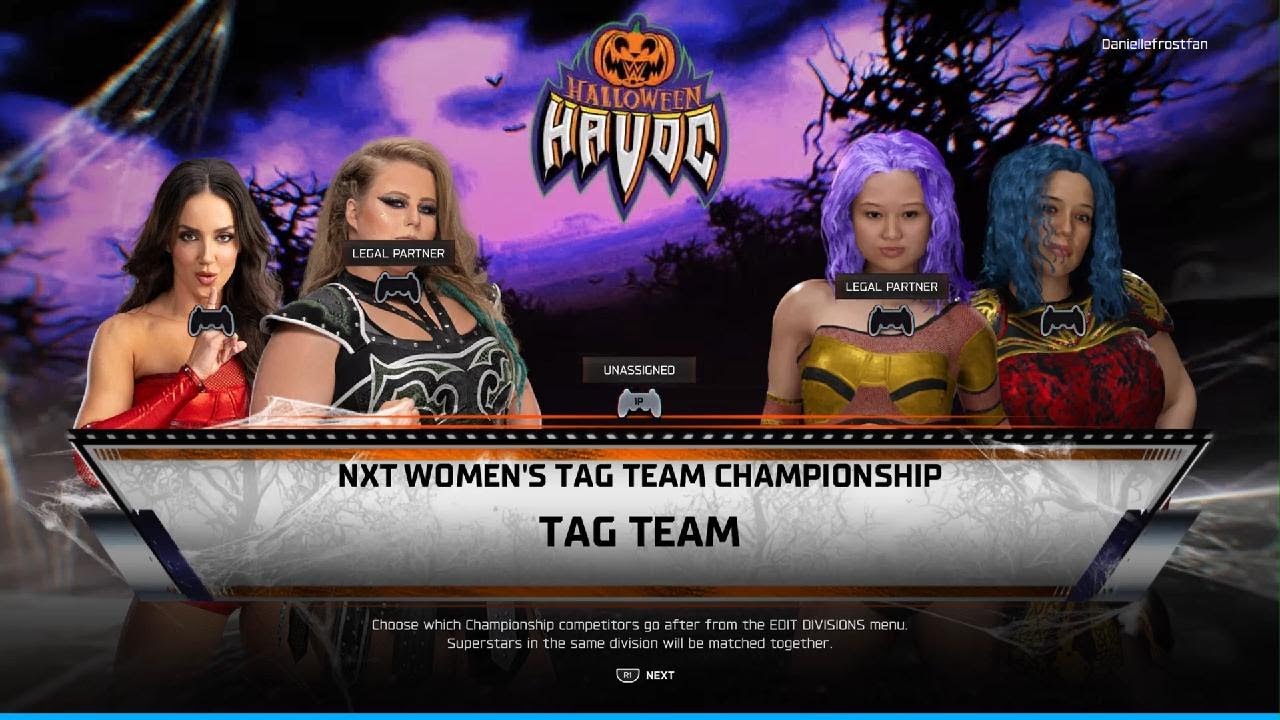 WWE 2K25 AWA Halloween Havoc 2025: Piper & Chelsea vs Laura & Isabella ...