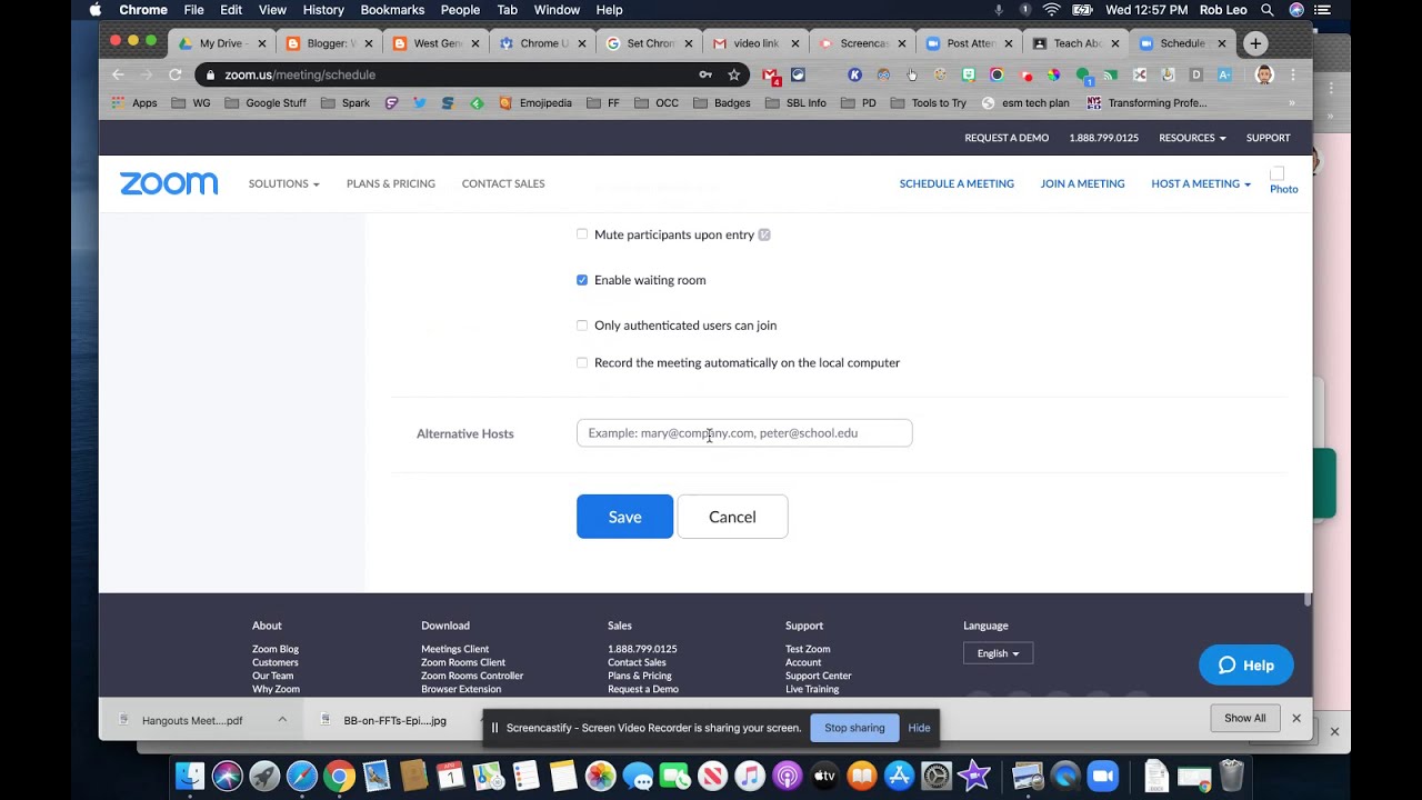 Set Up Zoom Meeting and Share Invitation to Google Classroom - YouTube