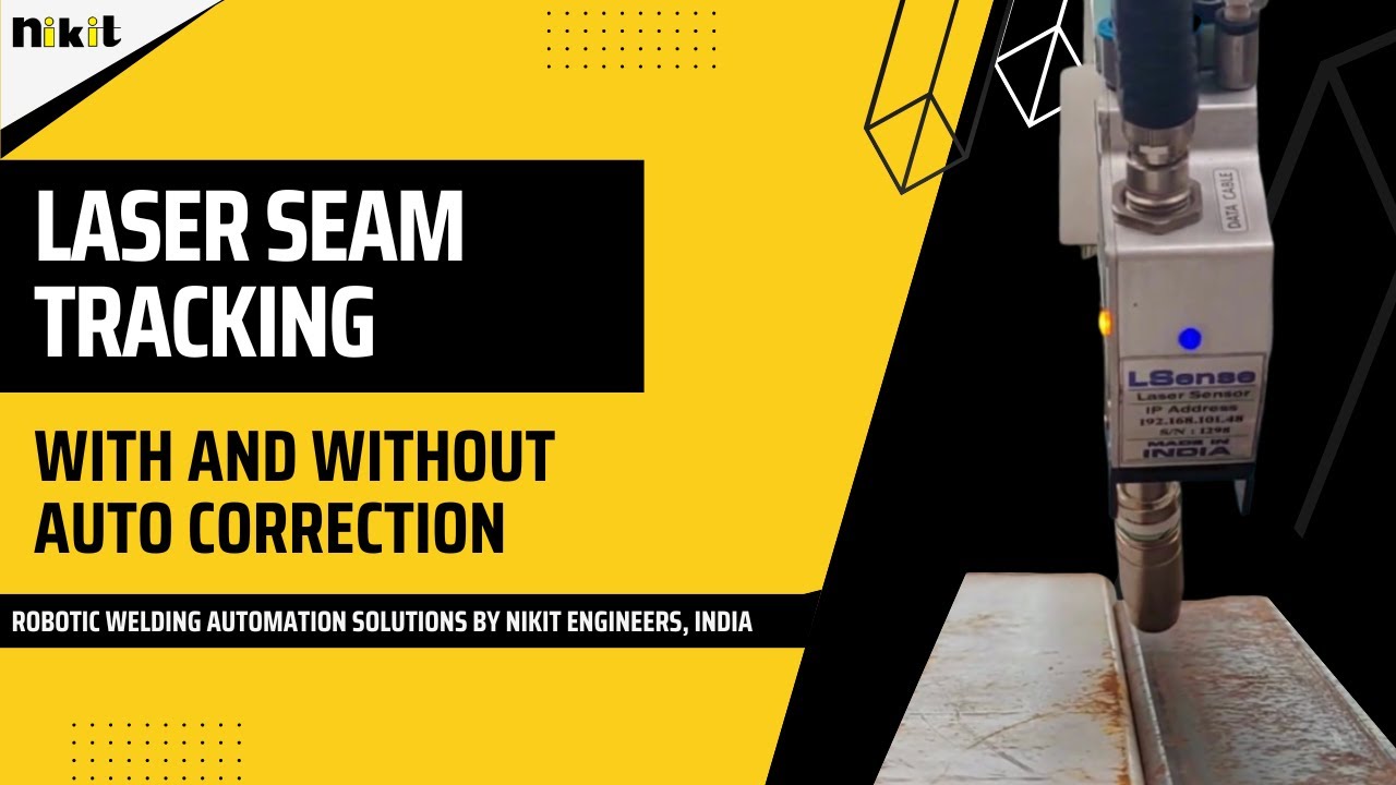 Laser Seam Tracking with and without auto Correction - YouTube