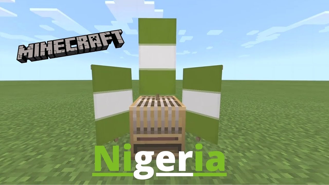 How To Make A Nigerian Banner In Minecraft - Nigerian Flag - YouTube