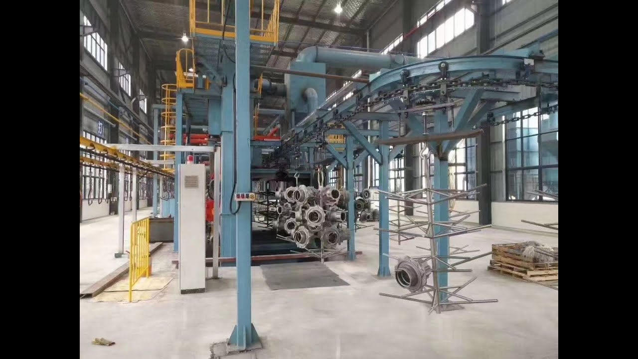 Chain suspension shot blasting machine, Catenary shot blasting machine ...