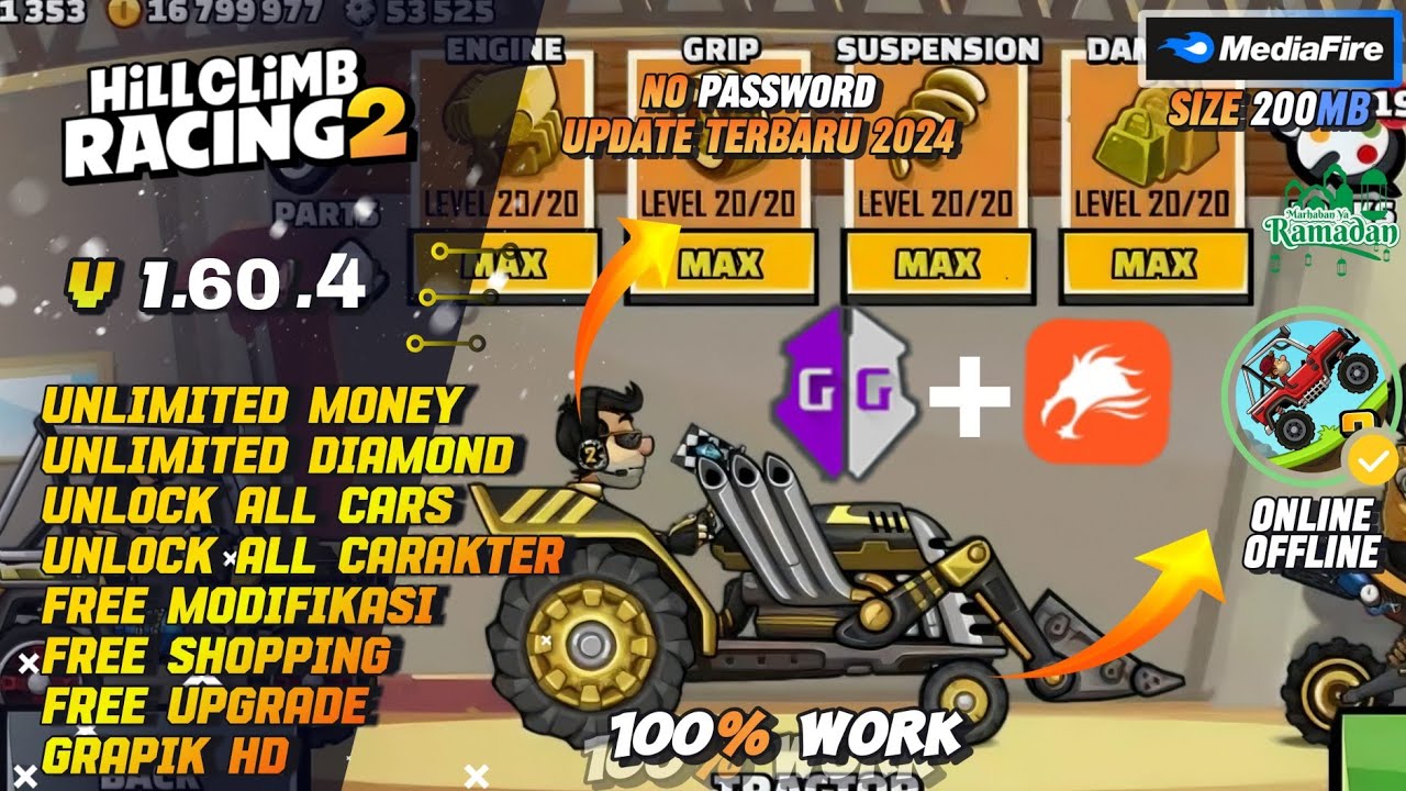 Hill Climb Racing 2 MOD APK v1.62.3 Terbaru 2024 Unlimited Money - YouTube