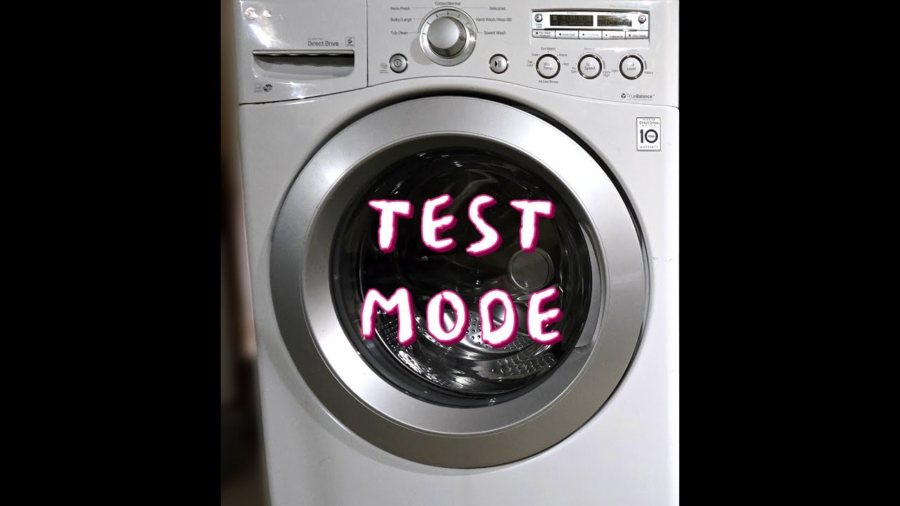 LG Washing Machine Test Mode WM3050CW - YouTube