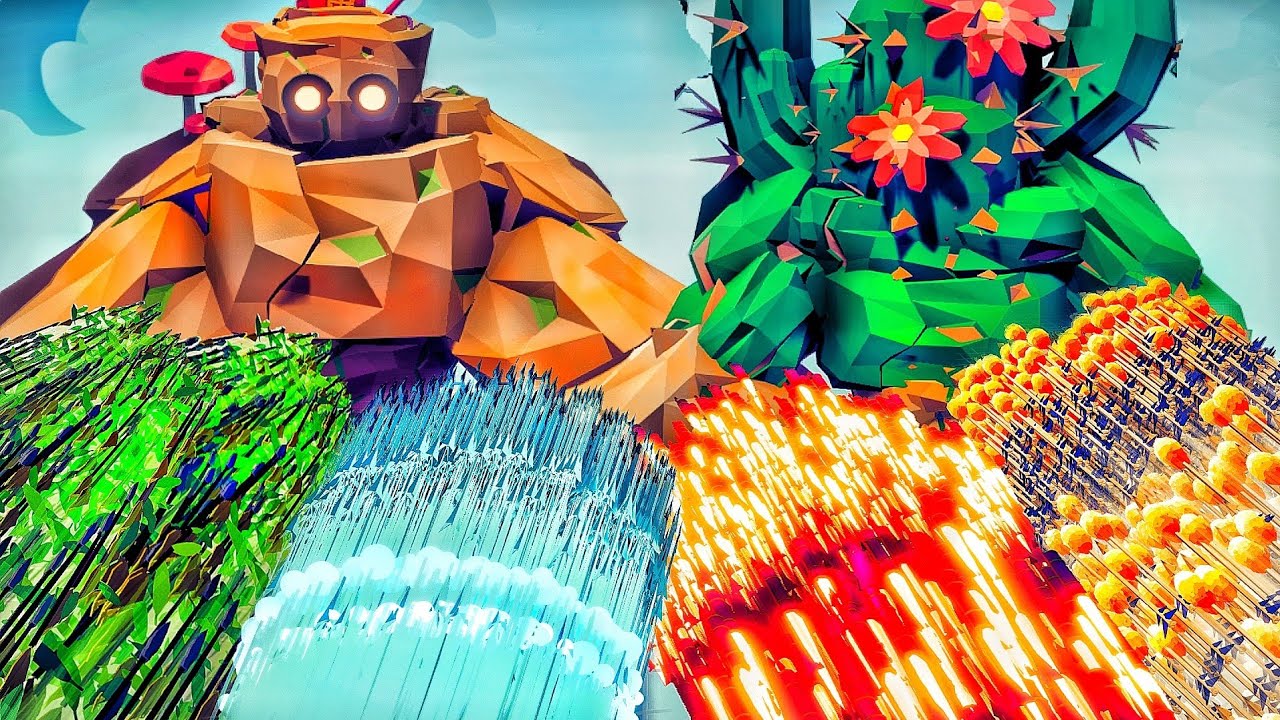 CACTUS GOLEM & SOIL GOLEM vs 2x EVERY GOD - Totally Accurate Battle ...