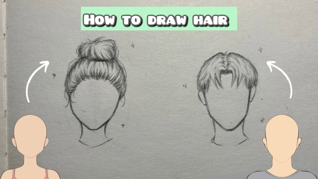 How to draw hair..|Step by step tutorial - YouTube
