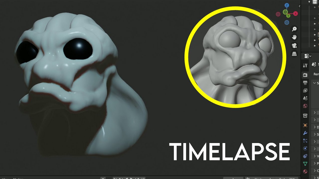 Blender Creature Sculpting Timelapse - YouTube