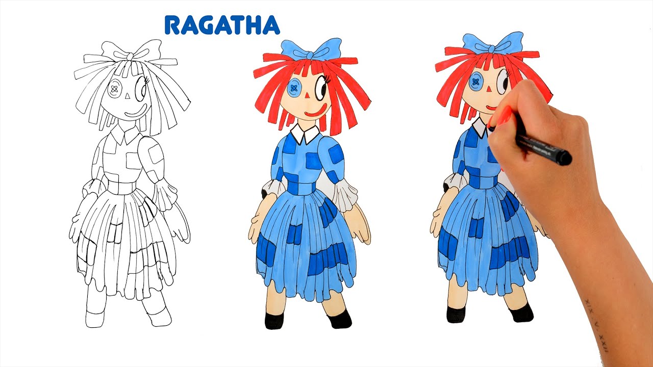 How To Draw Ragatha from The Amazing Digital Circus - YouTube