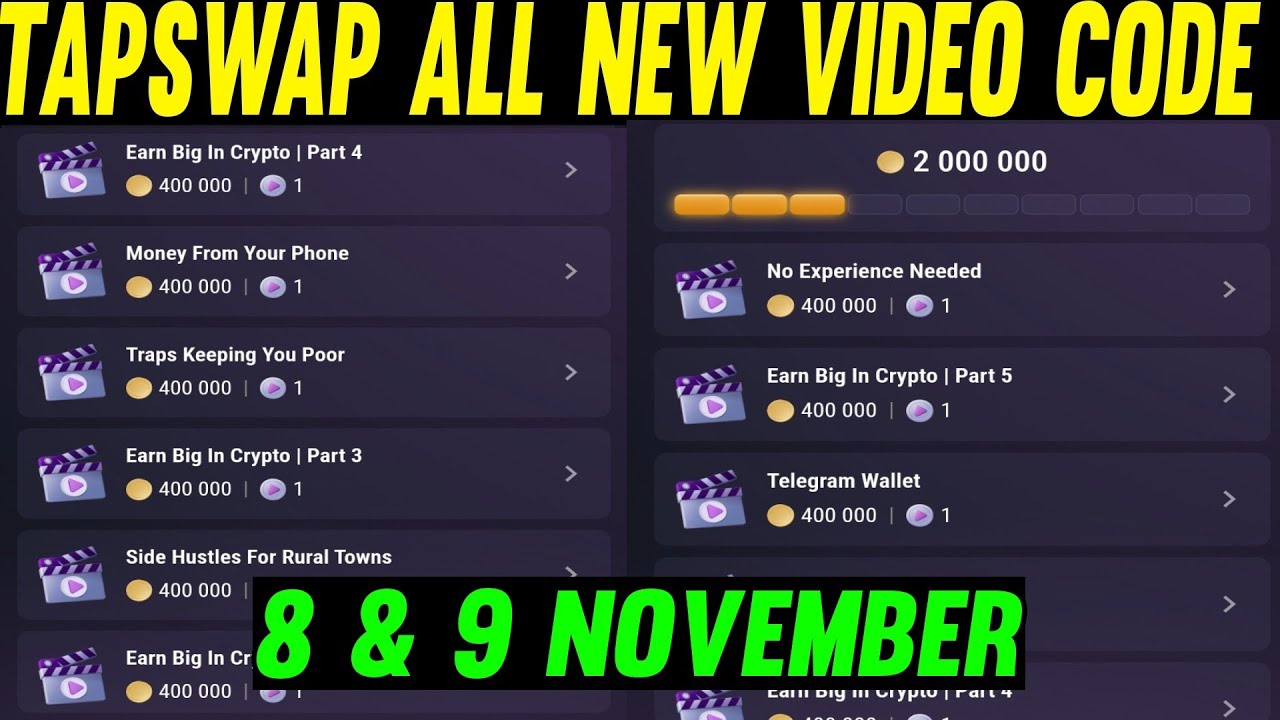 Tapswap All Code | Tapswap All Video Code | Tapswap | Tapswap Code 8 ...