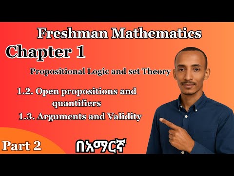 🔴 Freshman Mathematics Chapter 1 Part 2_Open Proposition_Quantifier ...