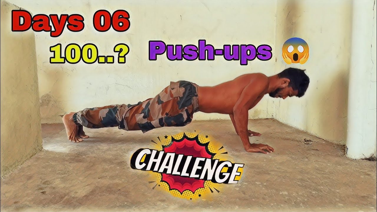 06 Days pushup Challenge in 30 days 🏋️🇮🇳 /par days 100 pushup 🏋️ hard workout challenge only 🏋️ ...