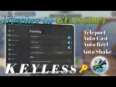 Fischer OP GUI Script🐟 | Hydrogen - Fluxus - Delta - Arceus x - Codex Executor - YouTube