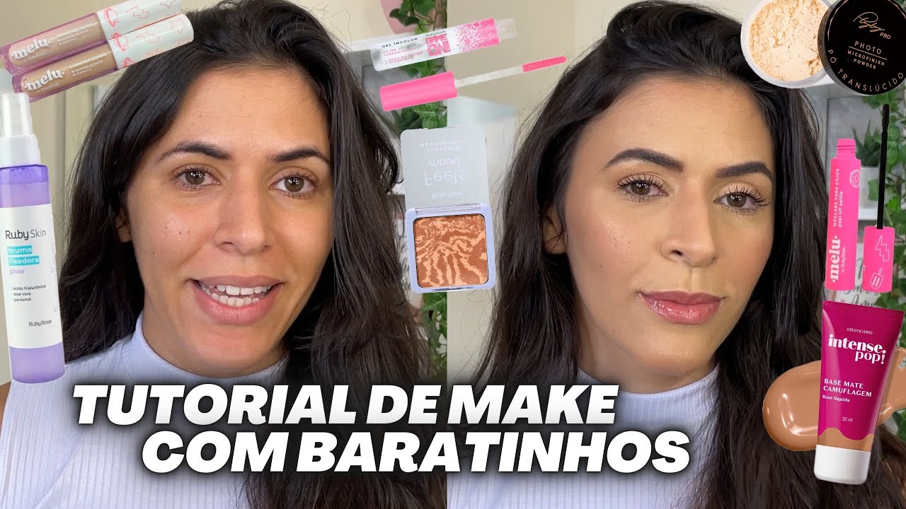 TUTORIAL DE MAQUIAGEM FÁCIL - A MAKE QUE USO SEMPRE NOS VÍDEOS PASSO A ...